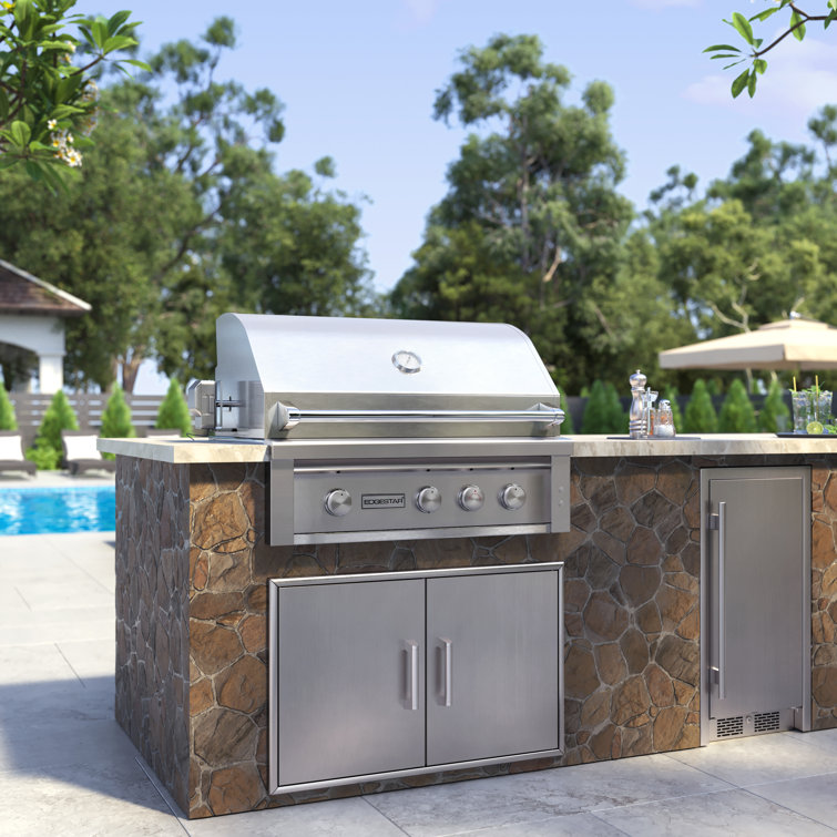 EdgeStar 4 - Burner Built-In Natural Gas Gas Grill with Cabinet | Wayfair
